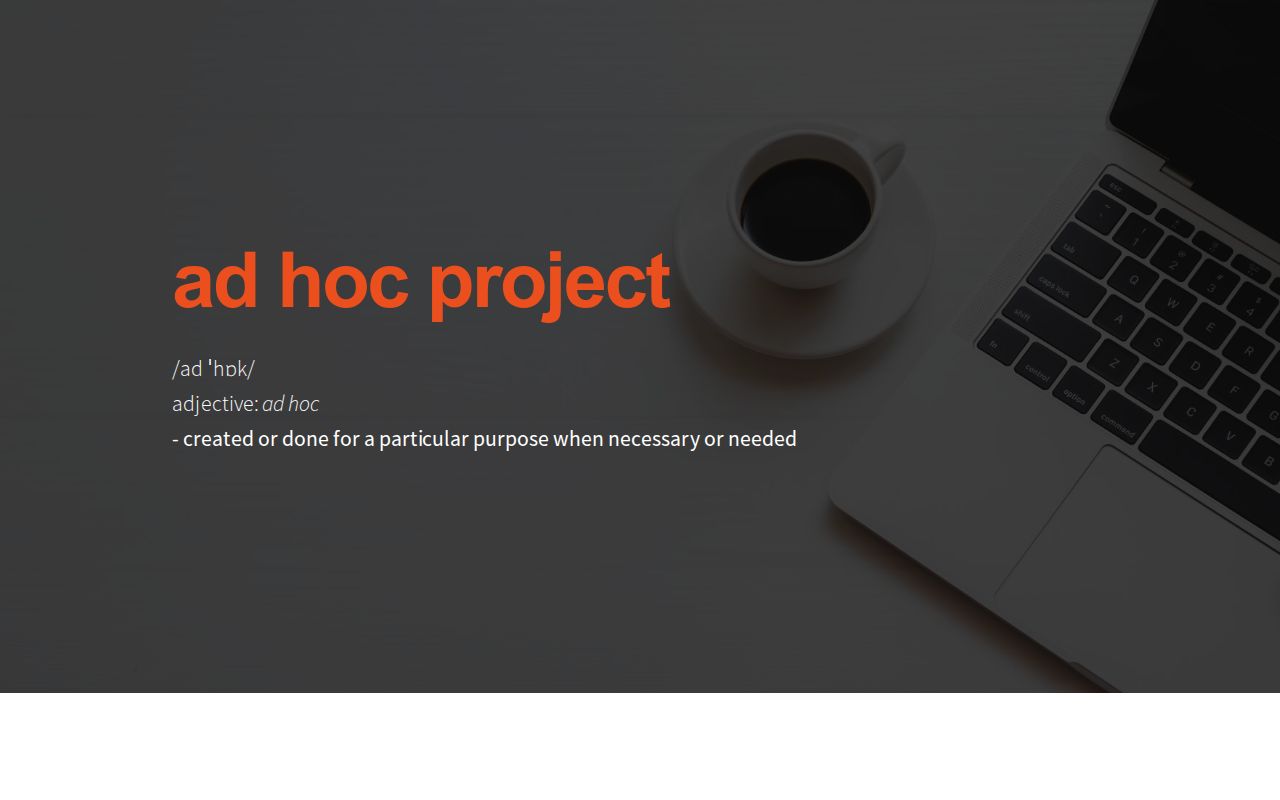 ad hoc project